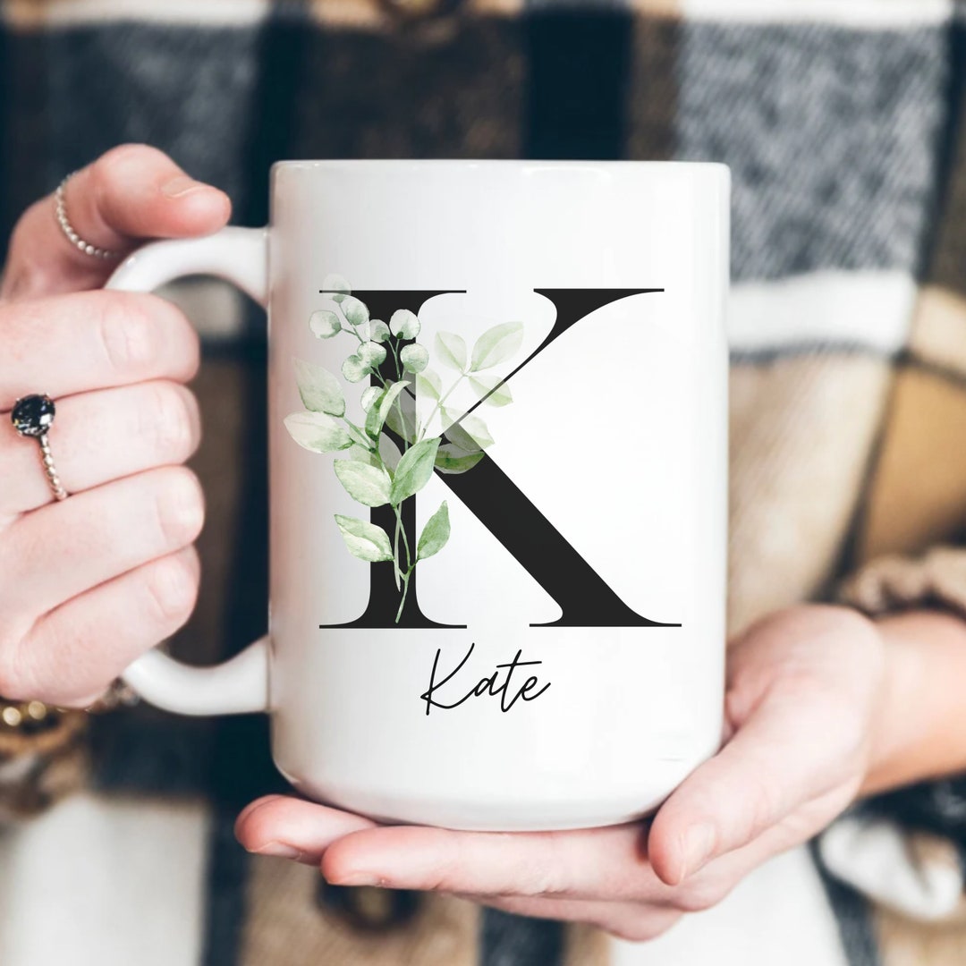 Personalised Mug Initial and Name Mug Custom Name Personalised Gift ...