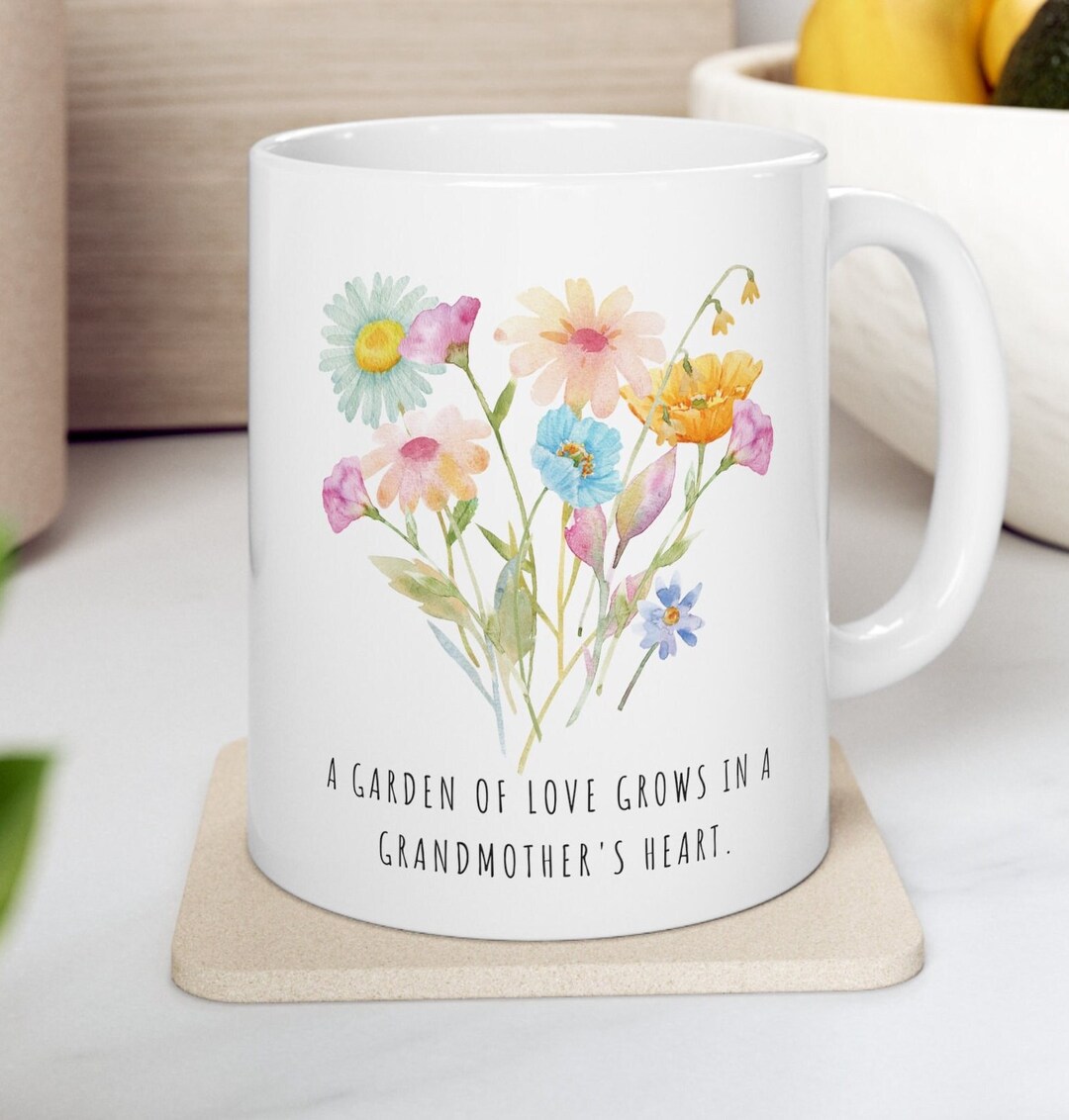 Grandma's Garden Mug, Grandma Coffee Mug, Gift Ideas for Nana, Garden ...
