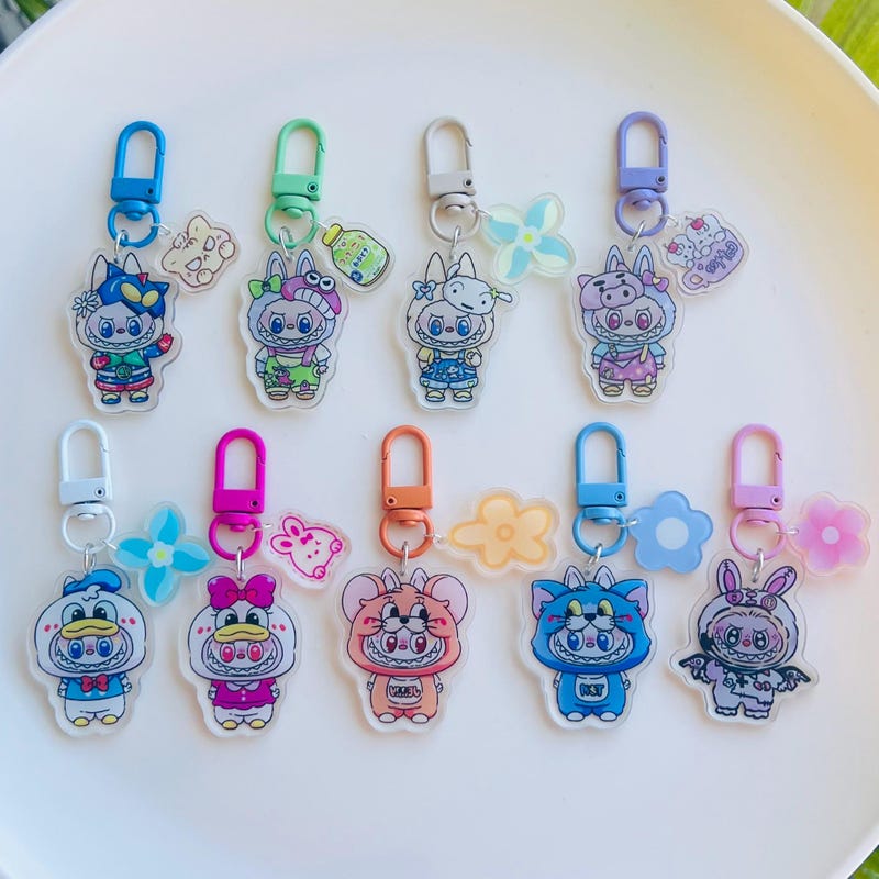 Labubu Keychains - Etsy
