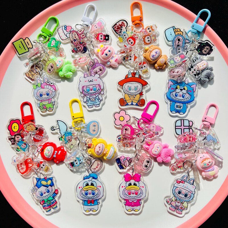 Labubu Popmart Keychains - Etsy