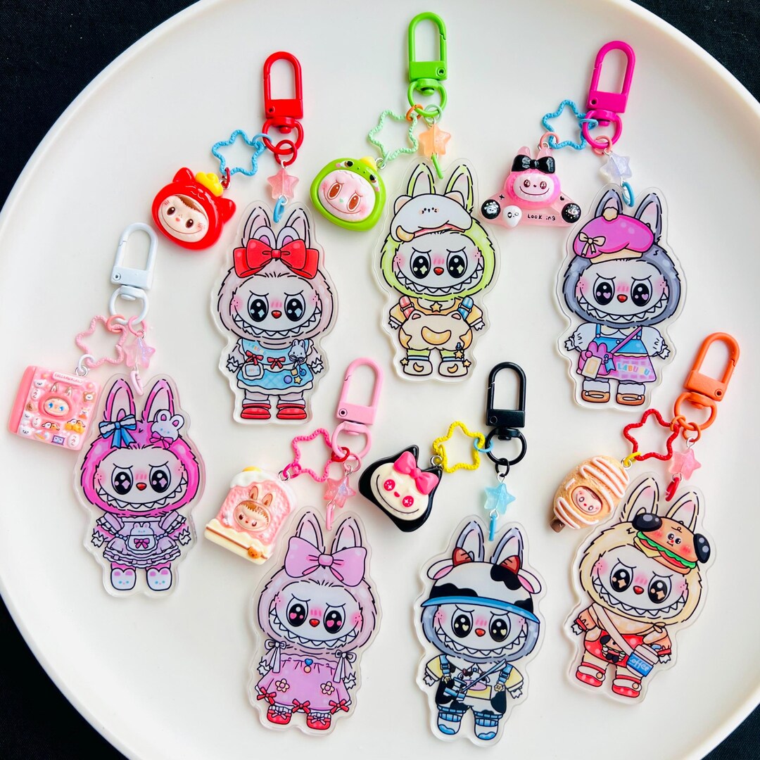 Labubu Popmart Phonecharm Phonestrap,keychain Pursecharm Decor Charm - Etsy
