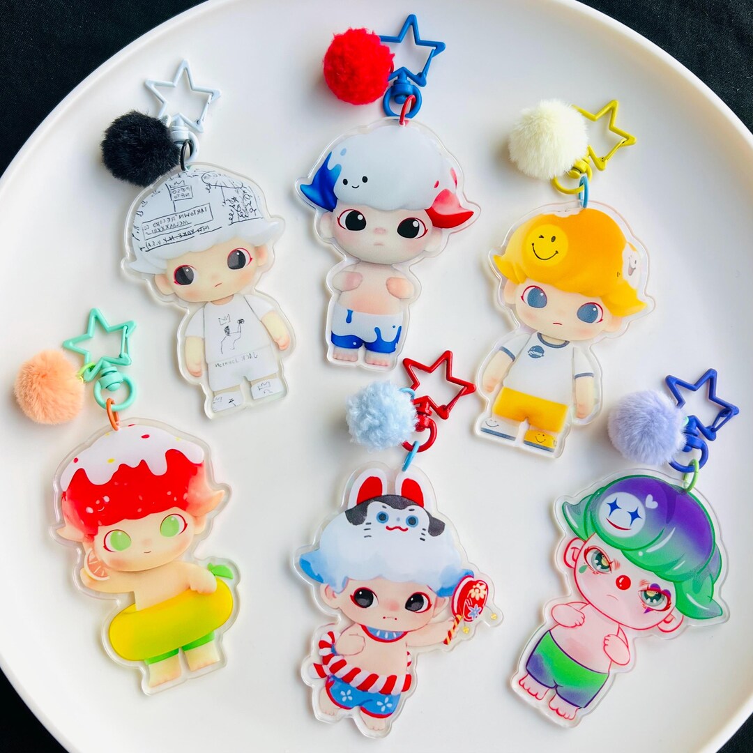 Dimoo Popma Huge Acrylic Charms Keychain Bagcharm Pursecharm - Etsy