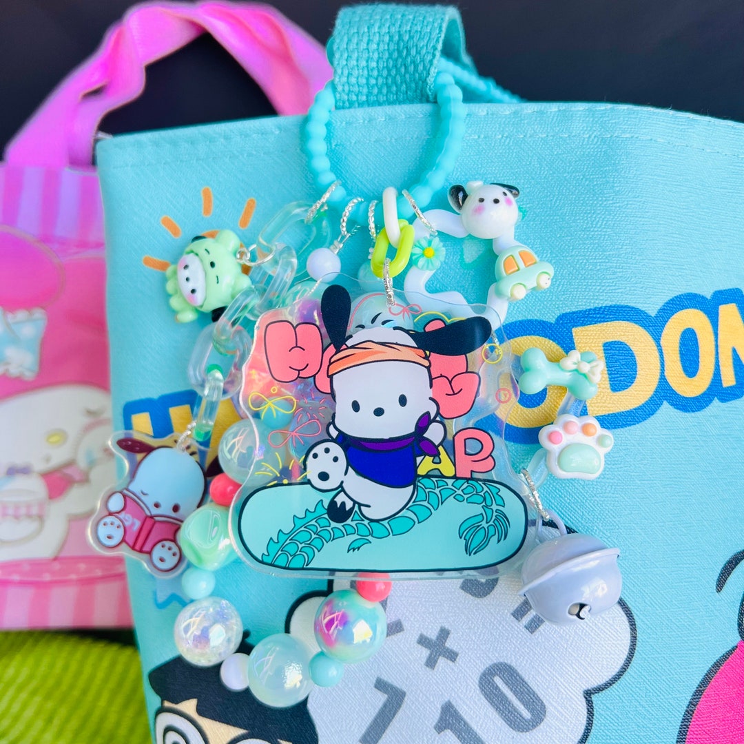 Sanrio Pochacco Acrylic Sheets Phonecharm Phonestrap,phonechain Beaded,kpop Keychain,90's ...