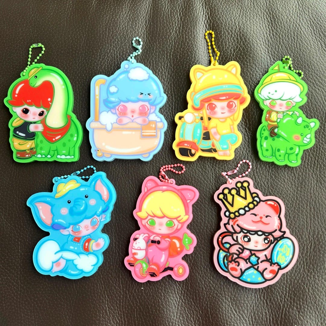 Popmart DIMOO Figure Huge Acrylic Sheets Double Sided Paint Shaker ...