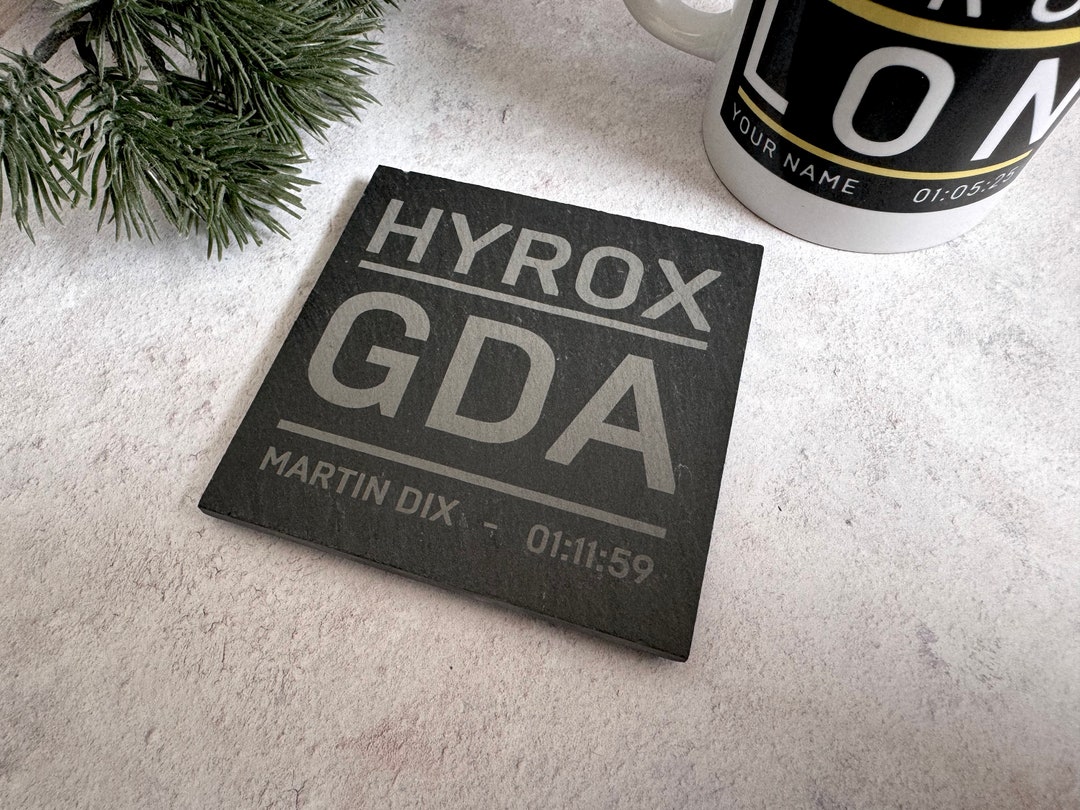 Hyrox Slate Coaster Hyrox Patch Style Coaster Personalised Slate ...