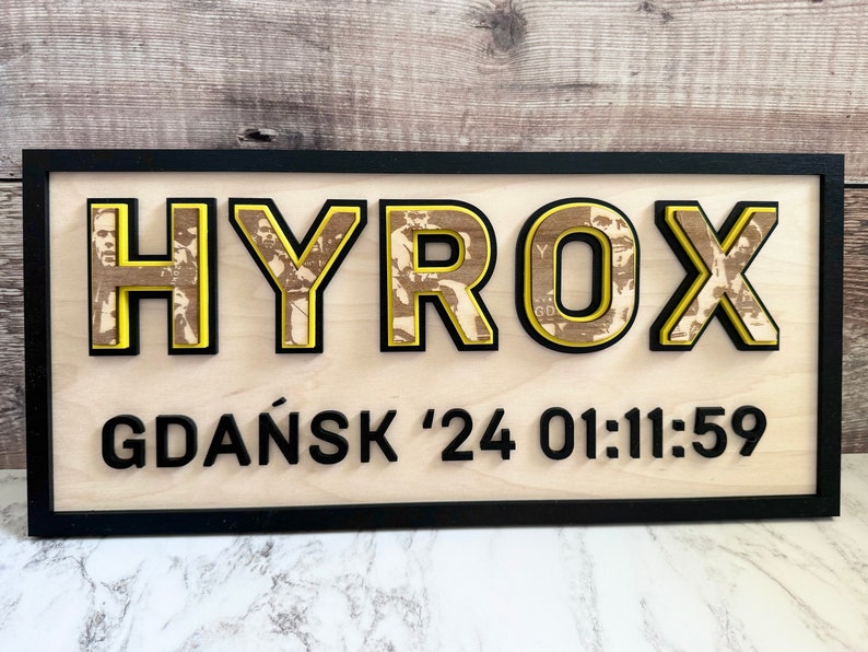 Hyrox Photo Frame | Hyrox Frame - Personalised Hyrox Frame With Your ...