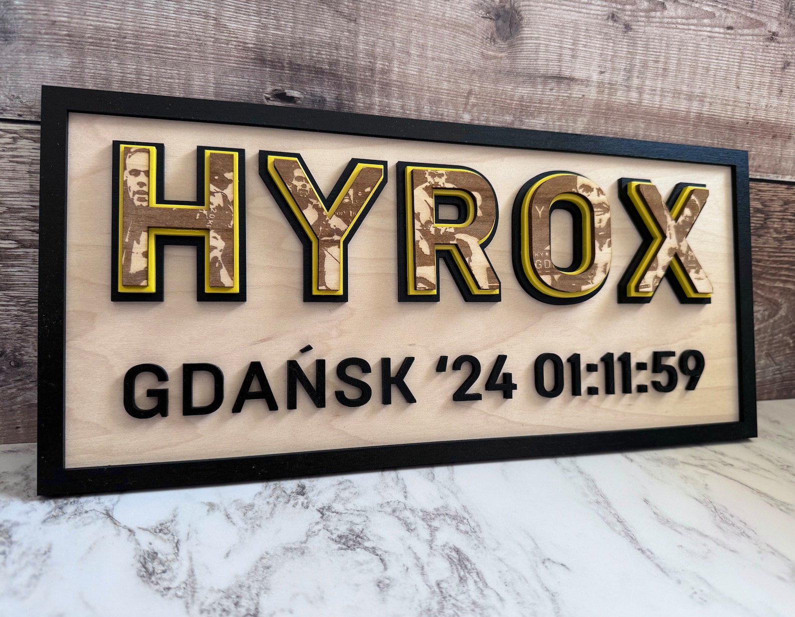 Hyrox Photo Frame | Hyrox Frame - Personalised Hyrox Frame With Your ...