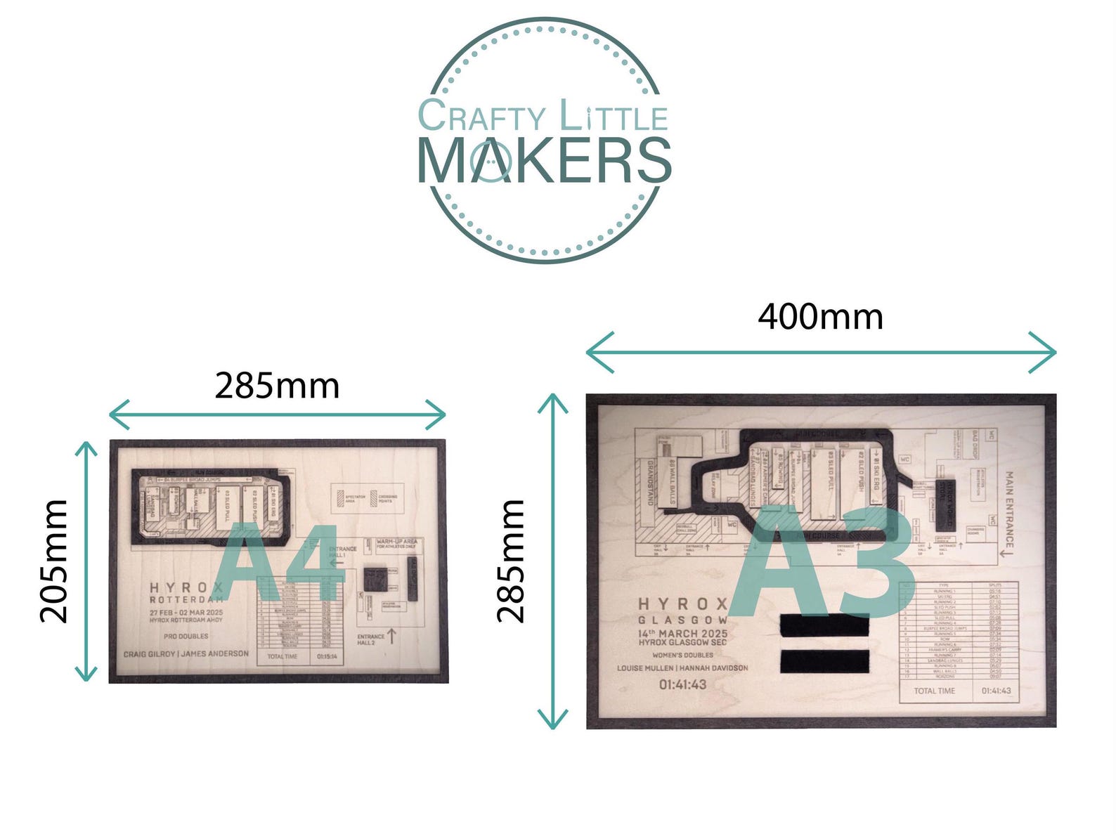 Custom Hyrox Venue Map: Personalised Wooden 3D Course Frame - Etsy