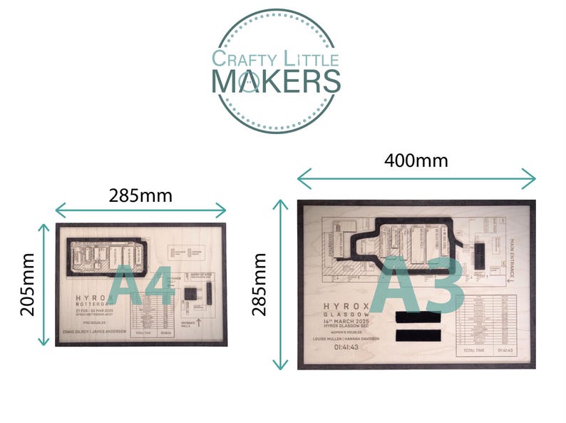 HYROX VENUE FRAME - Custom Wooden Venue Map of Any Hyrox Course With ...