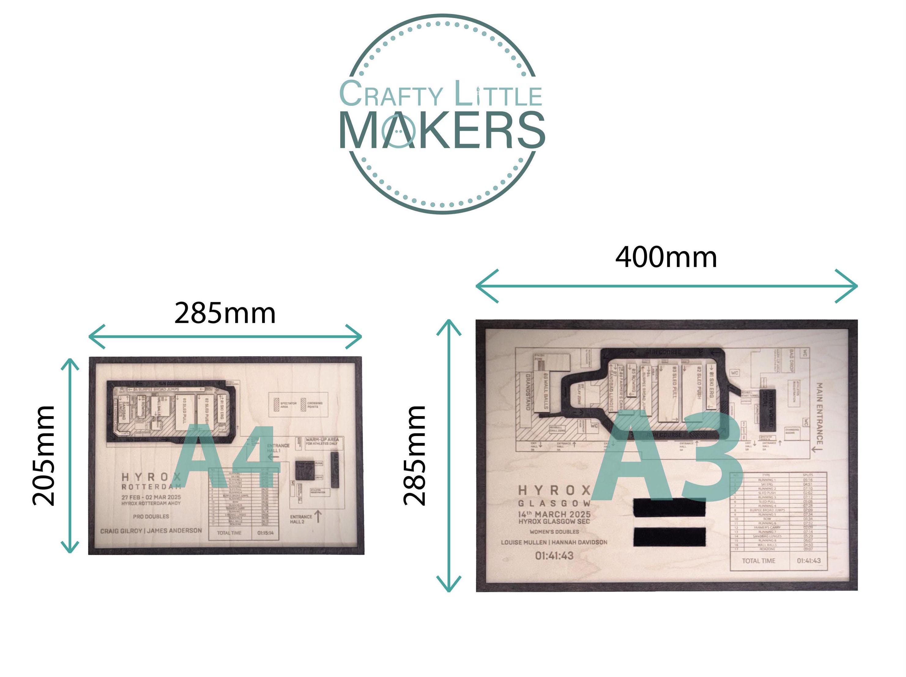 HYROX VENUE FRAME - Custom Wooden Venue Map of Any Hyrox Course With ...