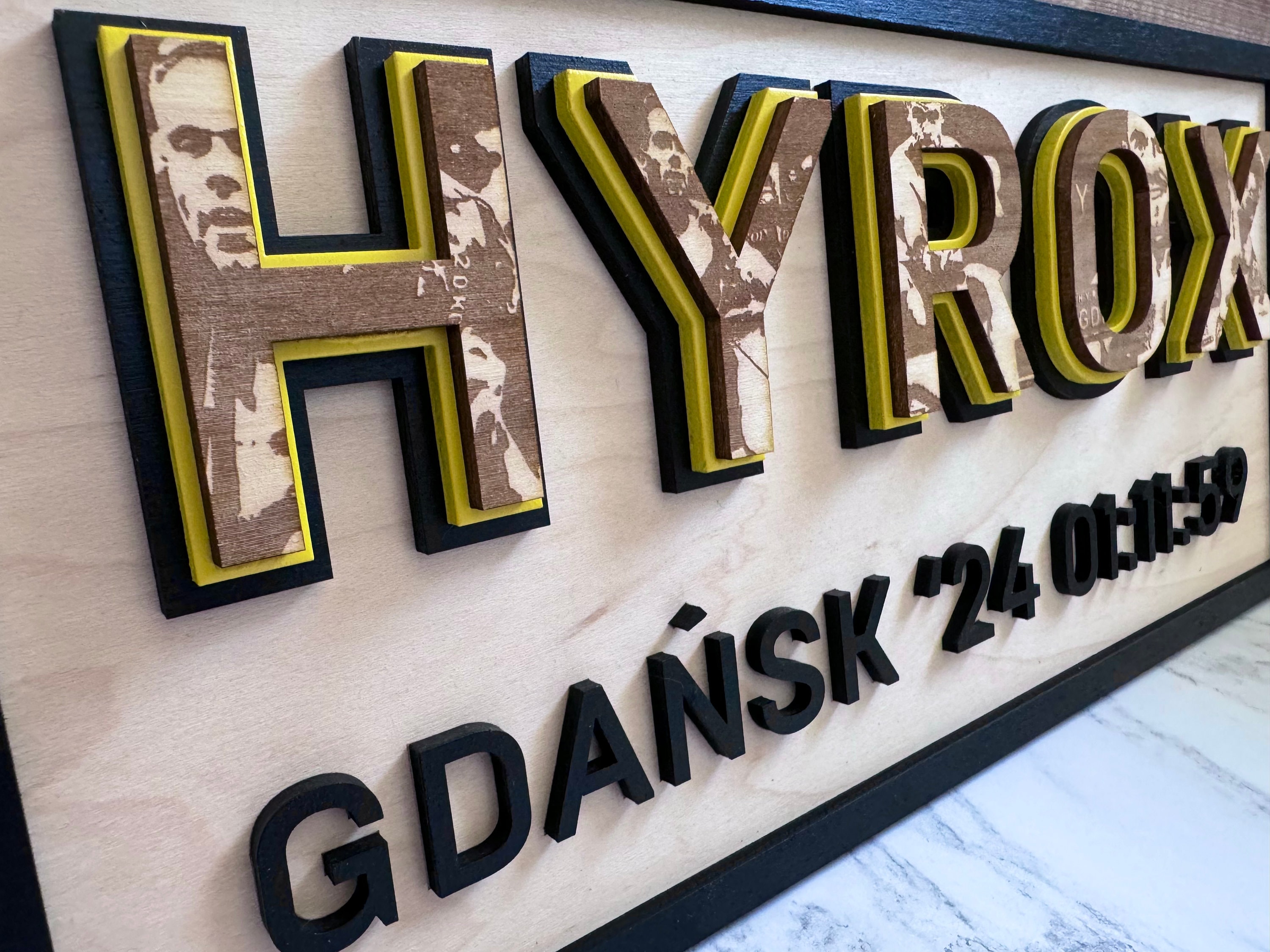 Hyrox Photo Frame | Hyrox Frame - Personalised Hyrox Frame With Your ...