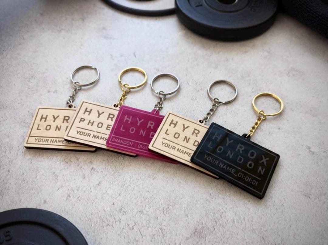 Hyrox Patch Style Keyring | Personalised Hyrox Key Chain - Etsy