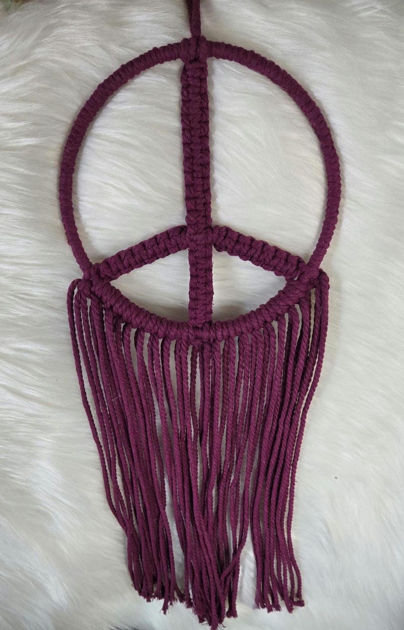 Macrame Peace Sign • Boho Decor • Home Decor • Hippie Wall Hanging - Etsy