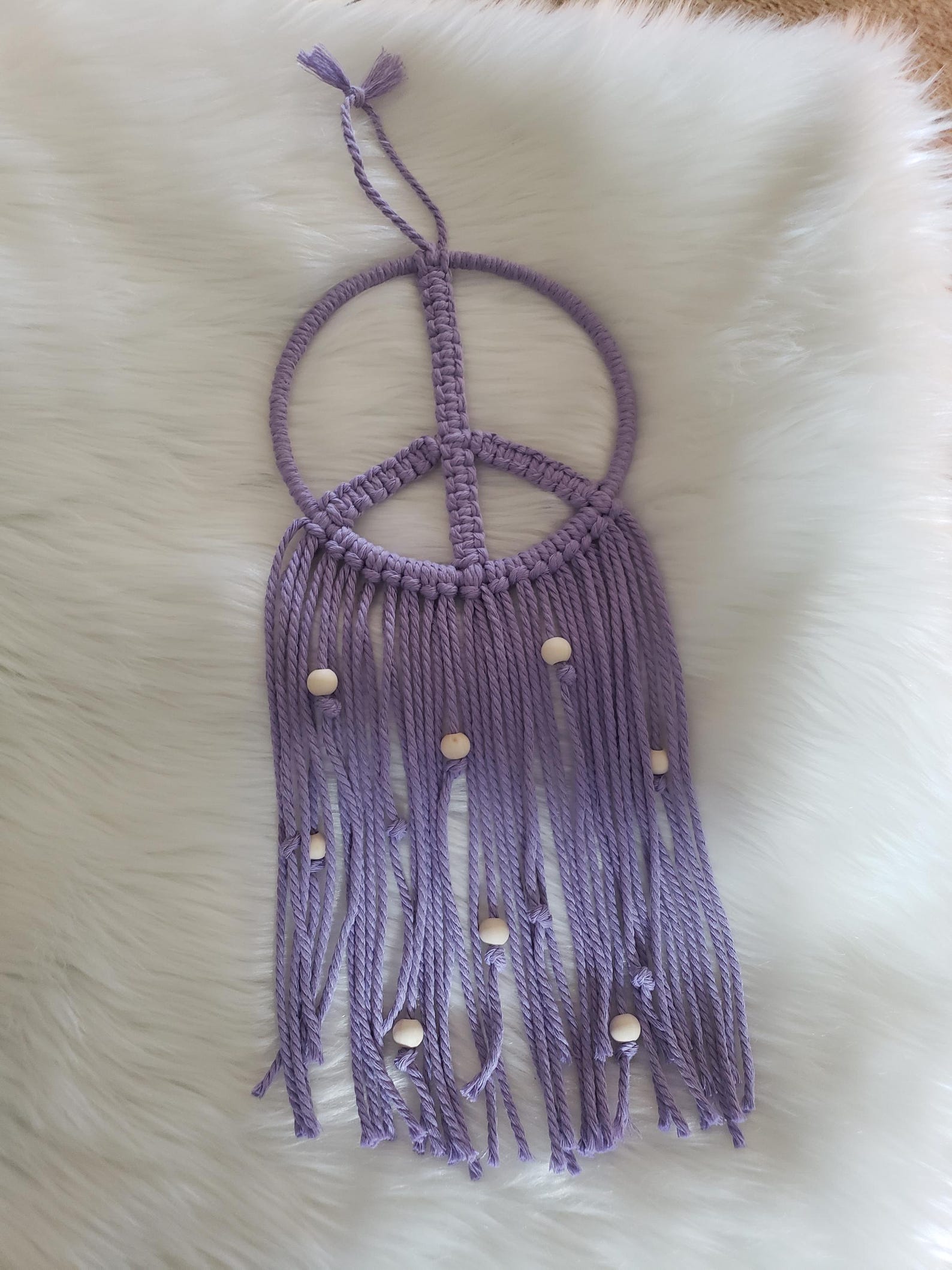 Macrame Peace Sign - Hippie Decor - Home Decor - Wall Hanging - Boho ...