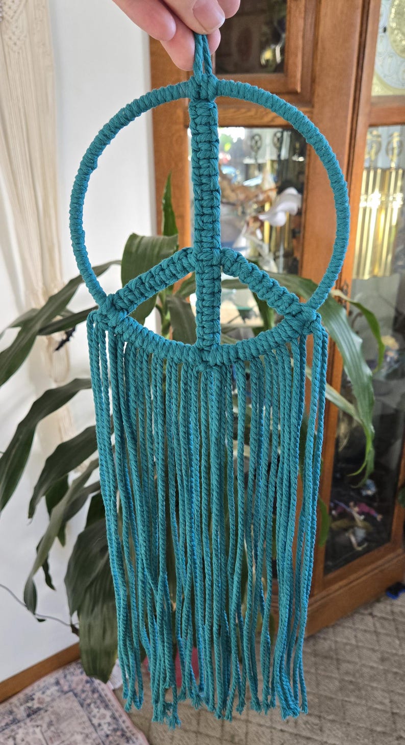 Macrame Peace Sign • Boho Decor • Home Decor • Hippie Wall Hanging - Etsy