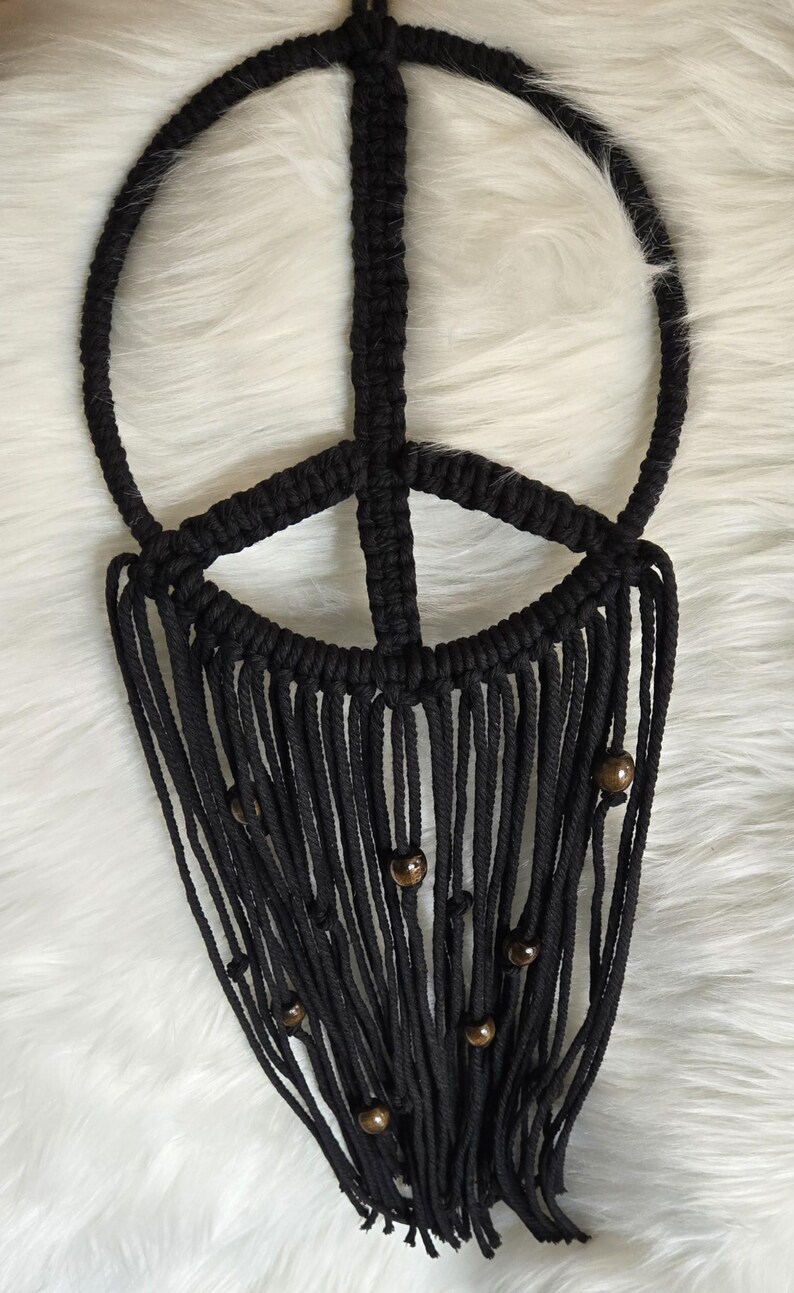 Macrame Peace Sign - Hippie Decor - Home Decor - Wall Hanging - Boho ...