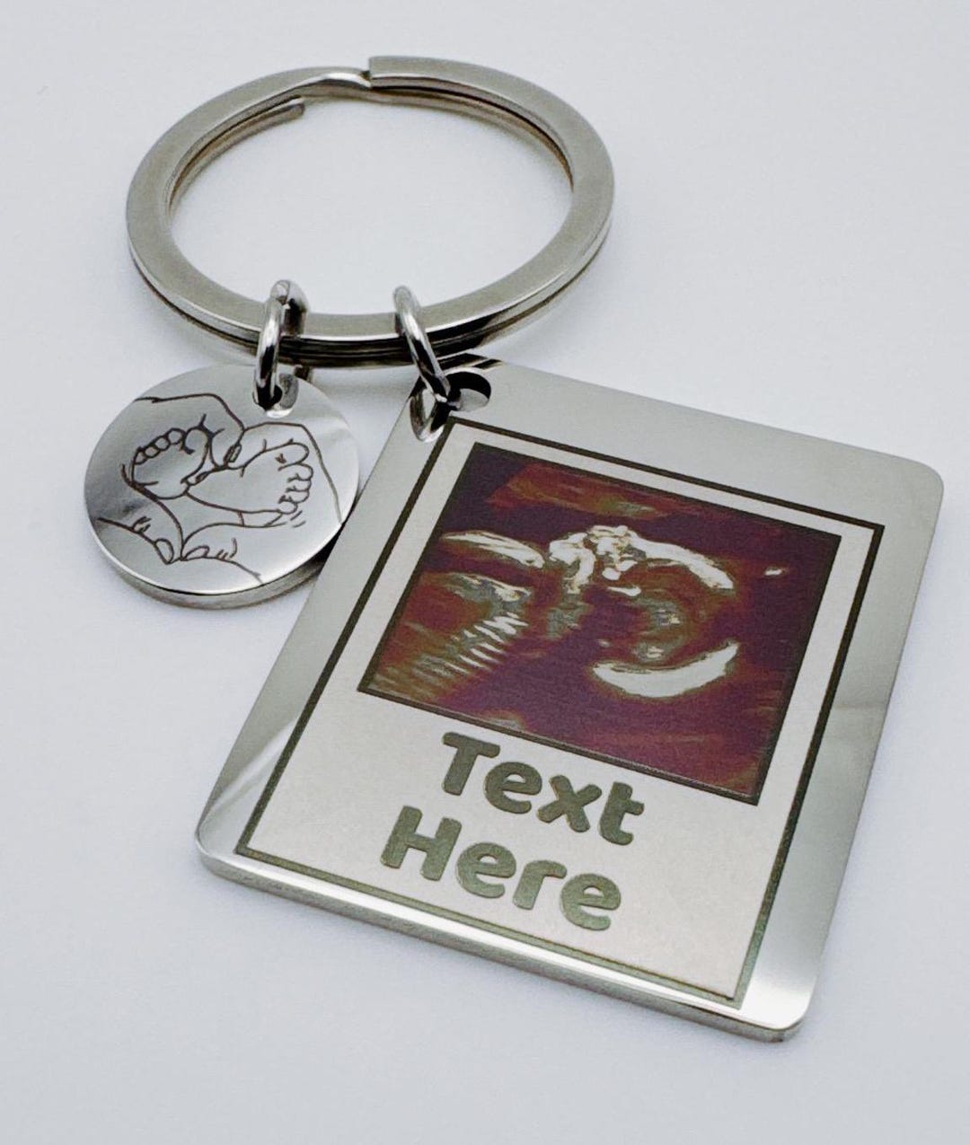 Sonogram Polaroid Keychain, Personalized Baby Ultrasound, Photo ...