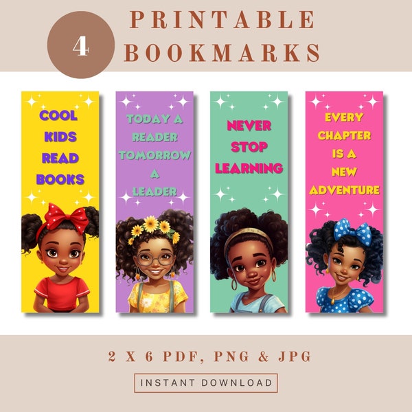 Black Girl Bookmarks - Etsy