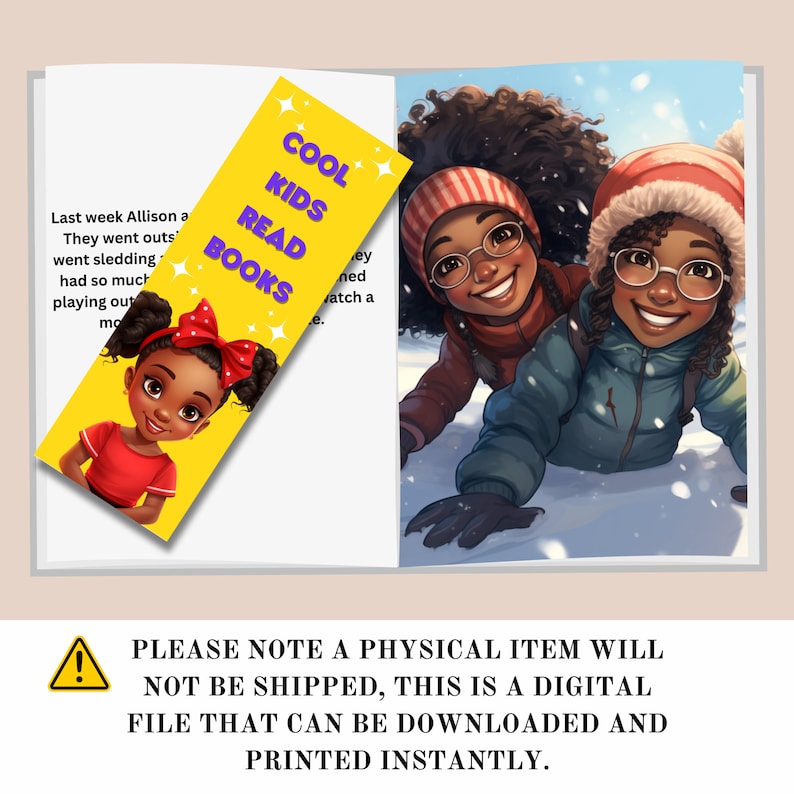 Black Girl Positive Printable Bookmarks: Book Lover Gift (PDF, JPG, PNG ...