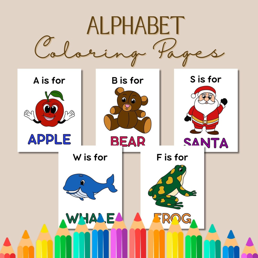 26 Page PDF and PNG Printable Coloring Book for Preschool and ...