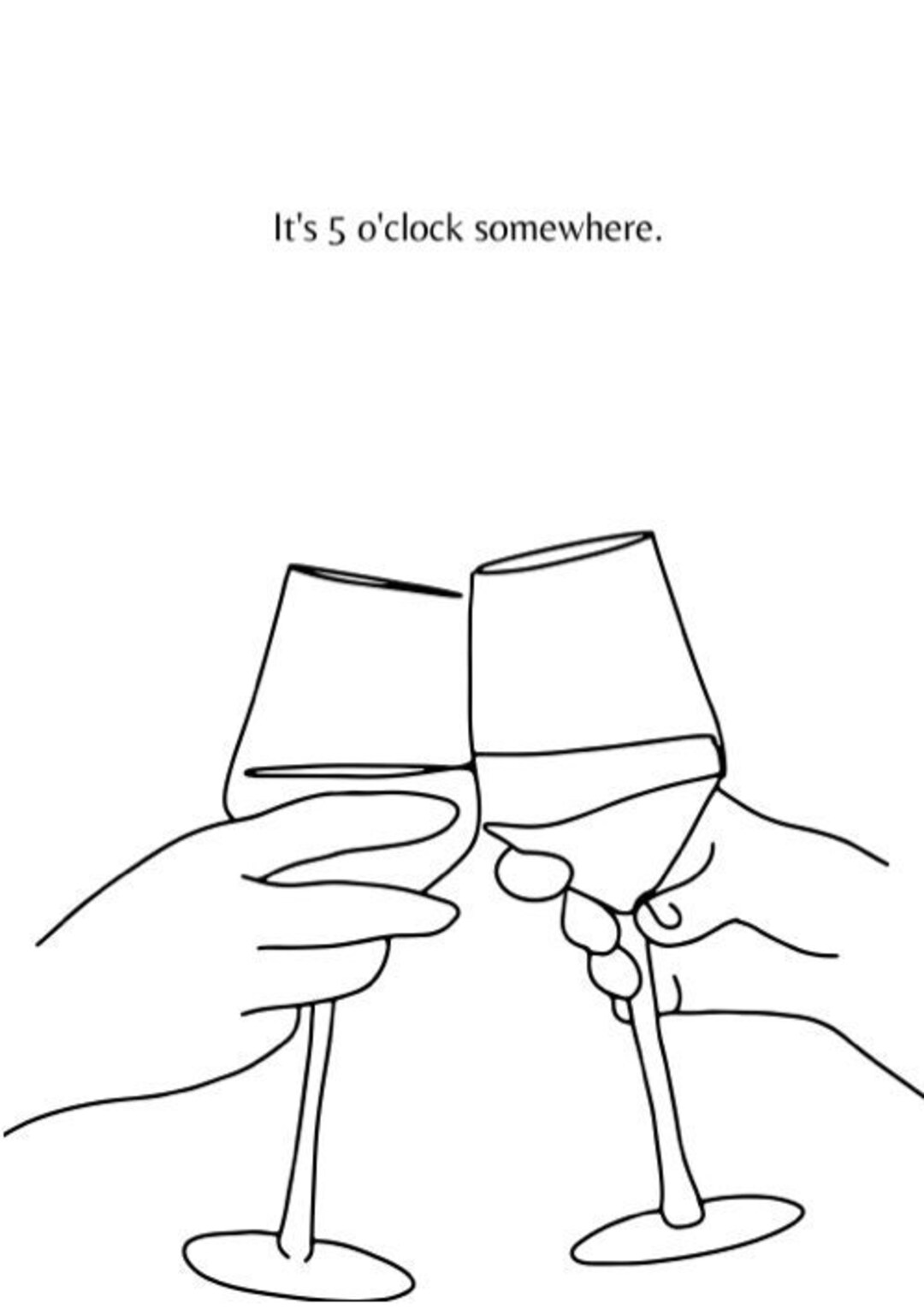 It's 5 O'clock Somewhere Poster Wall Digital Downloadable Print - Etsy