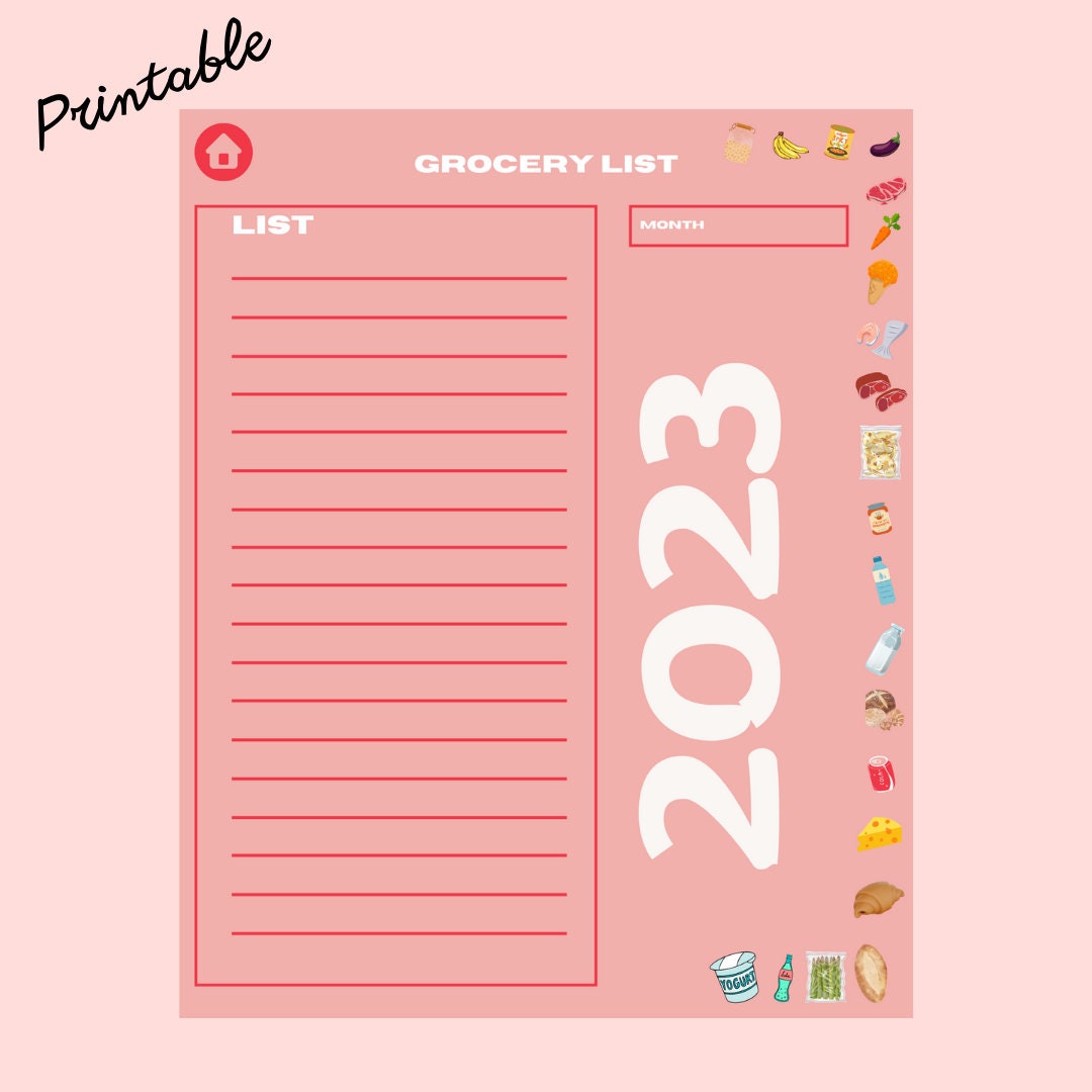 Grocery List Printable Pdf shopping List Printable Template list Grocery List Printable Pdf shopping List Printable Template list