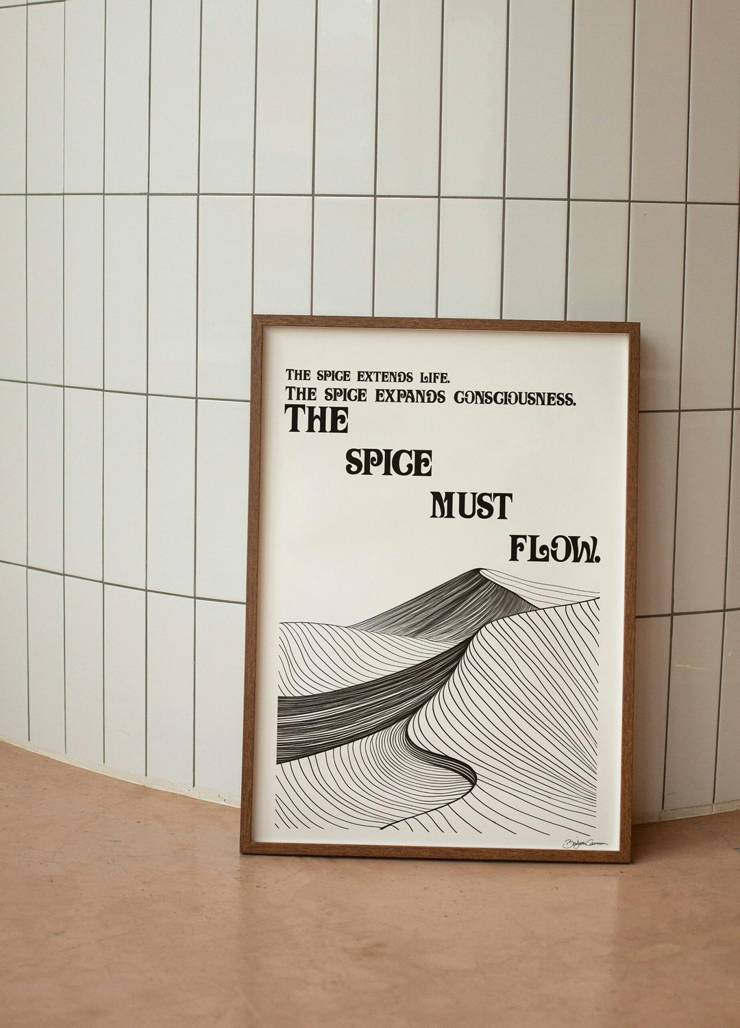 The Spice Must Flow, Dune Print, Famous Book Quote, Sci-fi, Fear is the ...