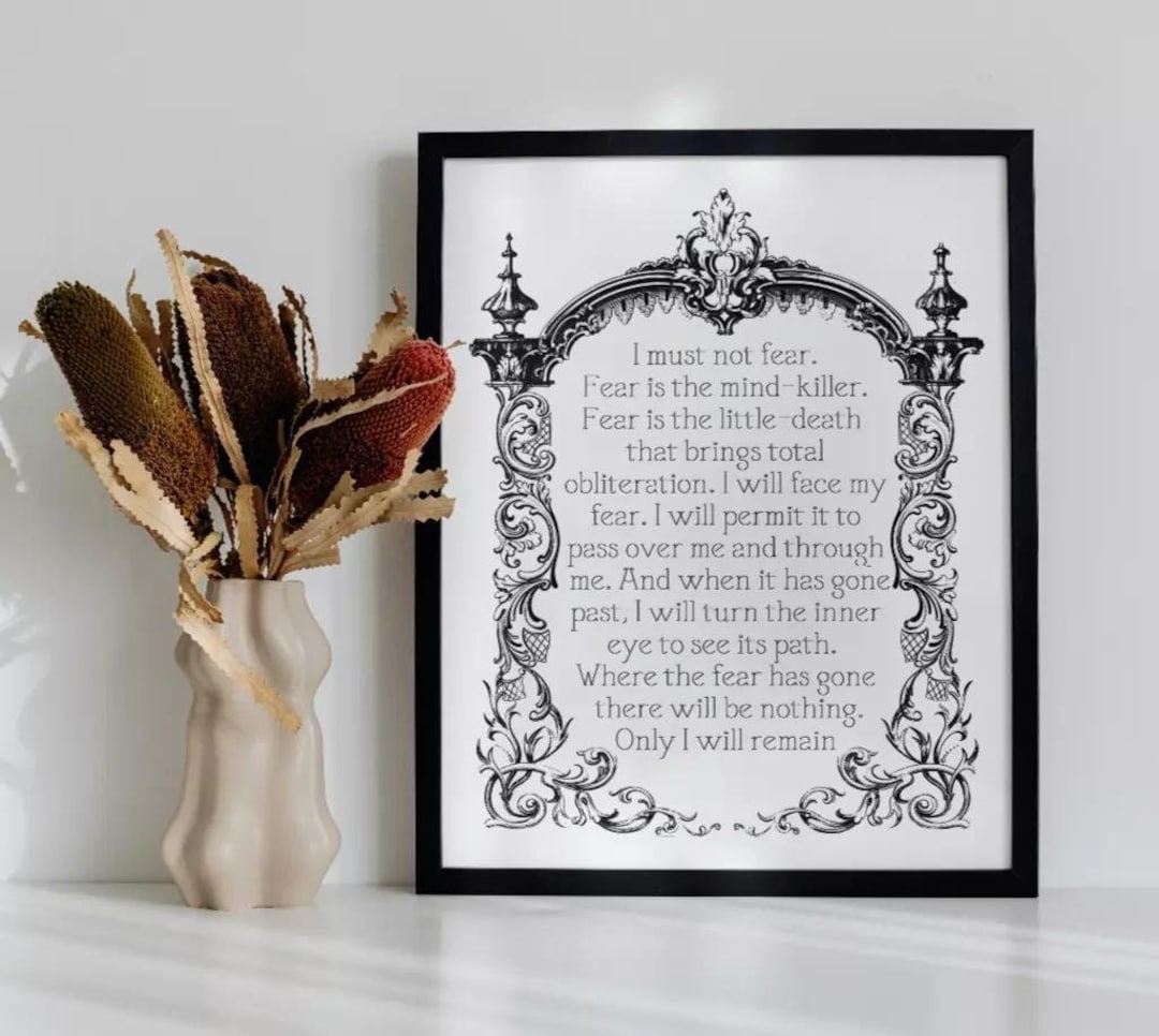 Litany Against Fear, Fine Art Print, Print Only, Fear is the Mind ...