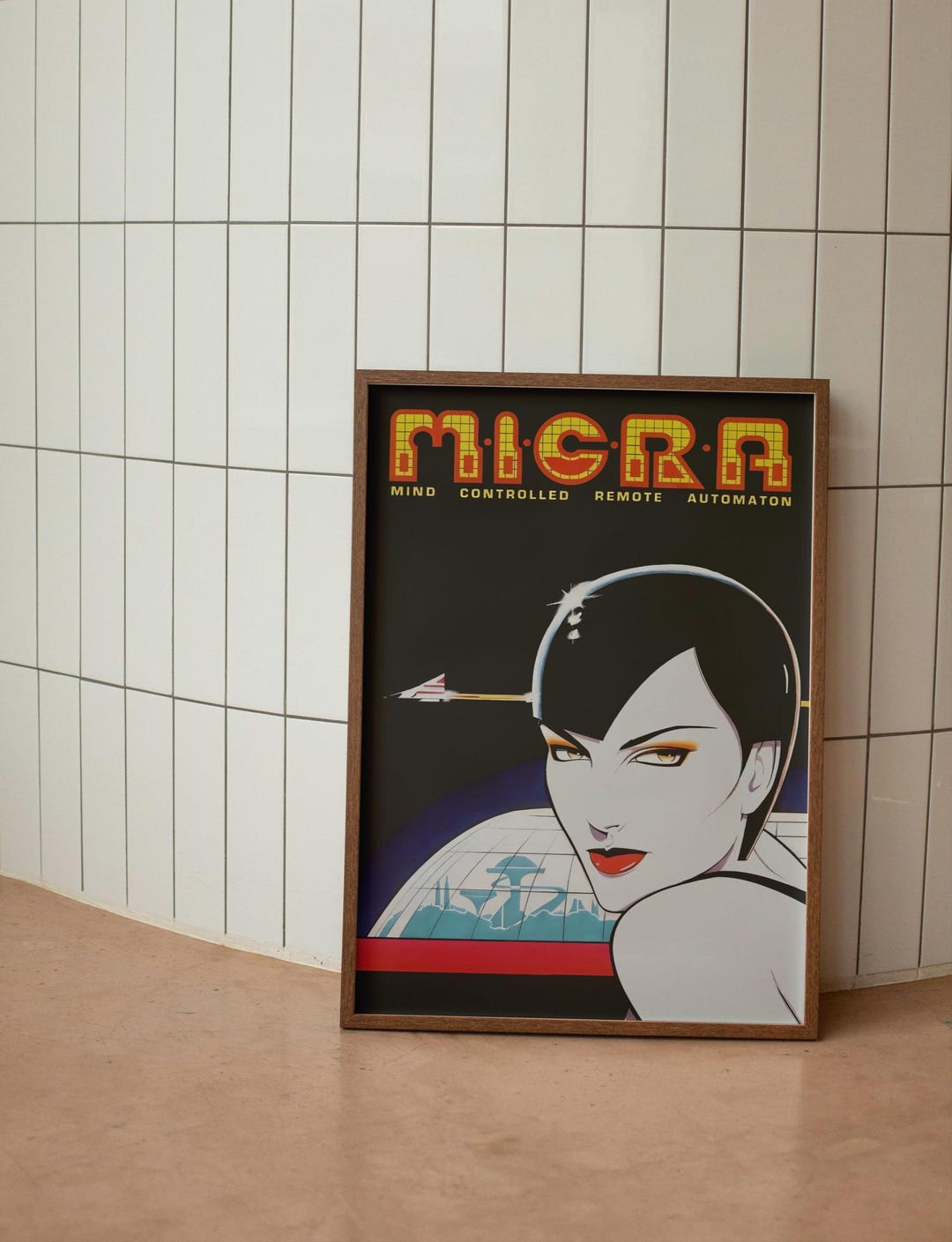 Retro Anime Poster, "micro", Robot AI Vintage Japanese Artwork, Wall ...