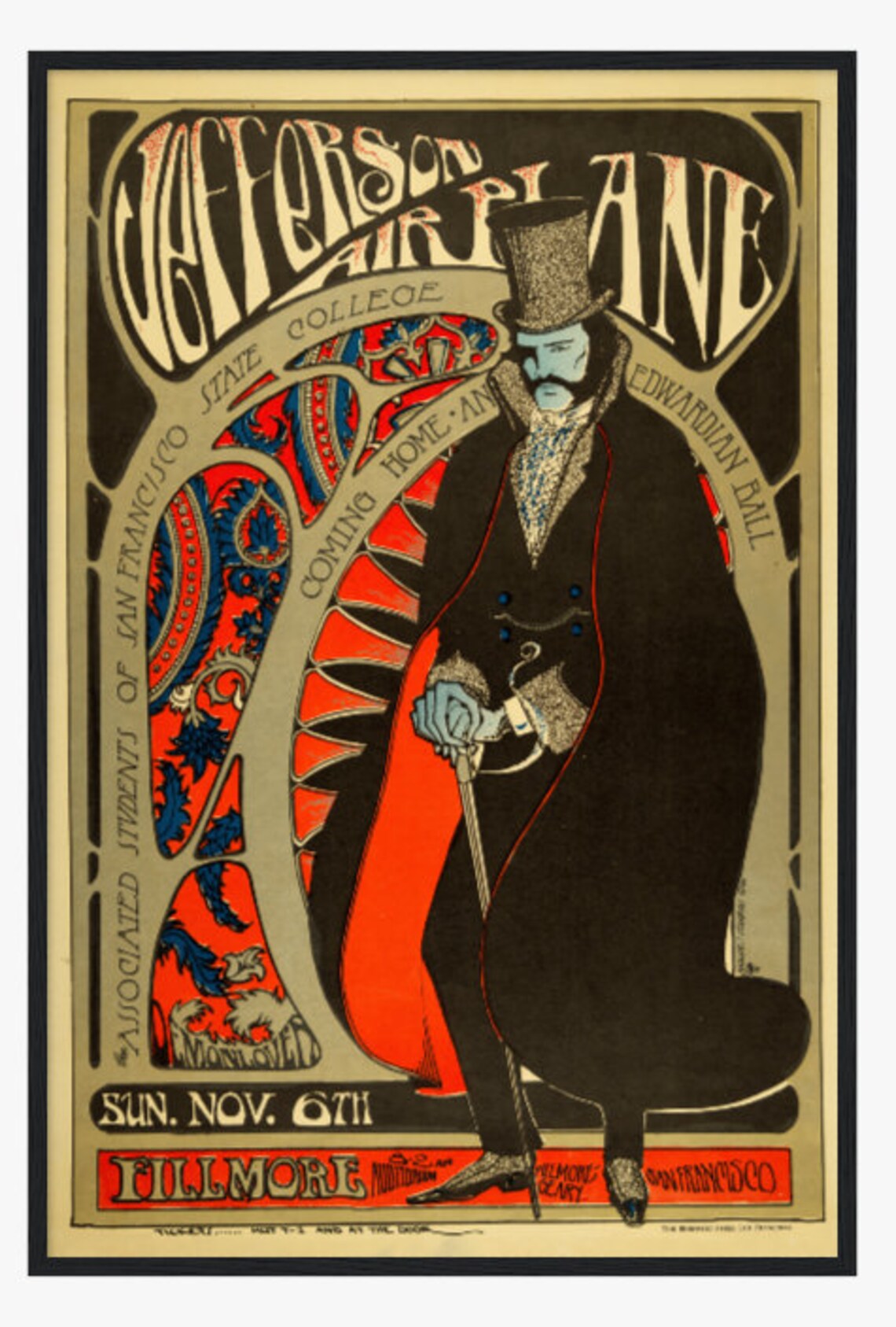 Jefferson Airplane Vintage Poster Psychedelic Rock - Etsy