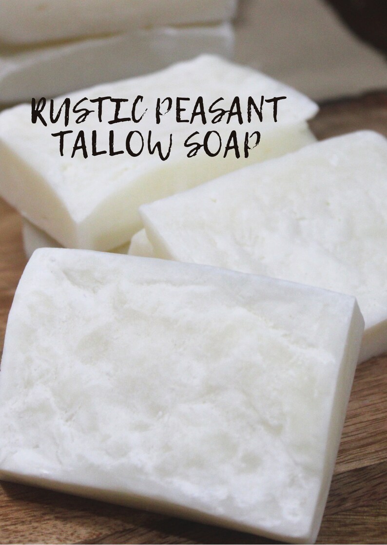 Tallow Soap-home-rendered, Hand-made, Old-fashioned Bar Soap, Natural ...