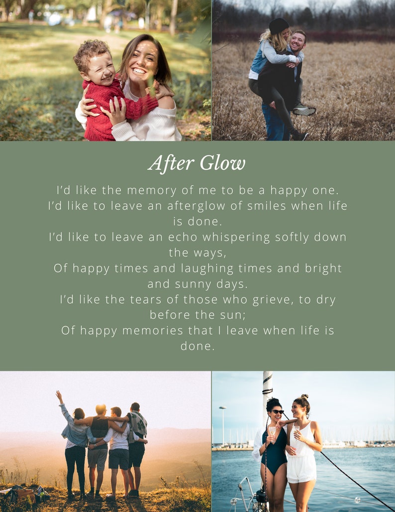 Funeral Prayer Card Template Funeral Program Editable - Etsy