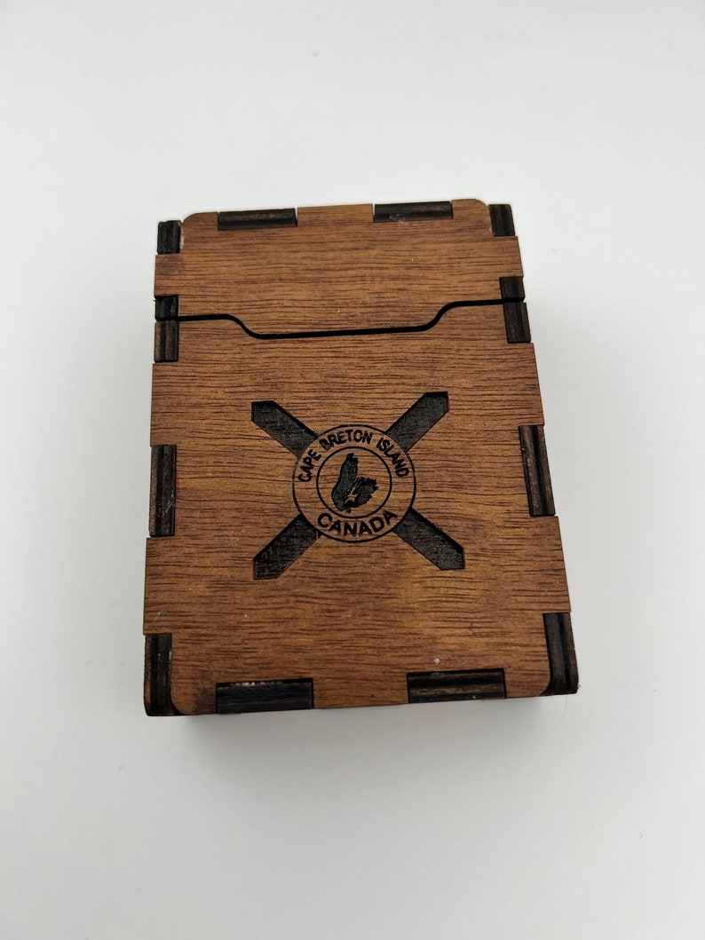 Wooden Playing Card Box Custom Design/logo - Etsy