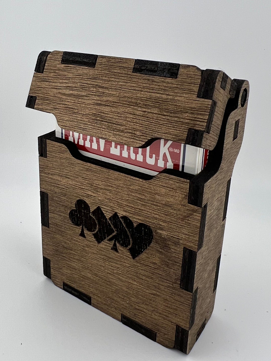 Wooden Playing Card Box Custom Design/logo - Etsy
