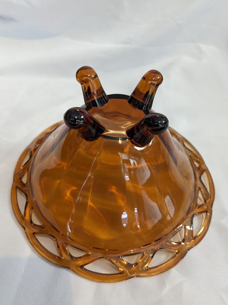 VERY RARE! 1960's Pitman Dreitzer Footed Amber Bowl. Vintage MCM ...