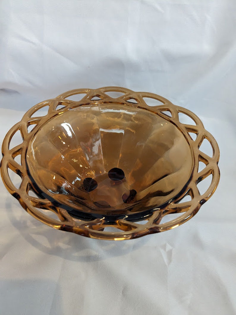 VERY RARE! 1960's Pitman Dreitzer Footed Amber Bowl. Vintage MCM ...
