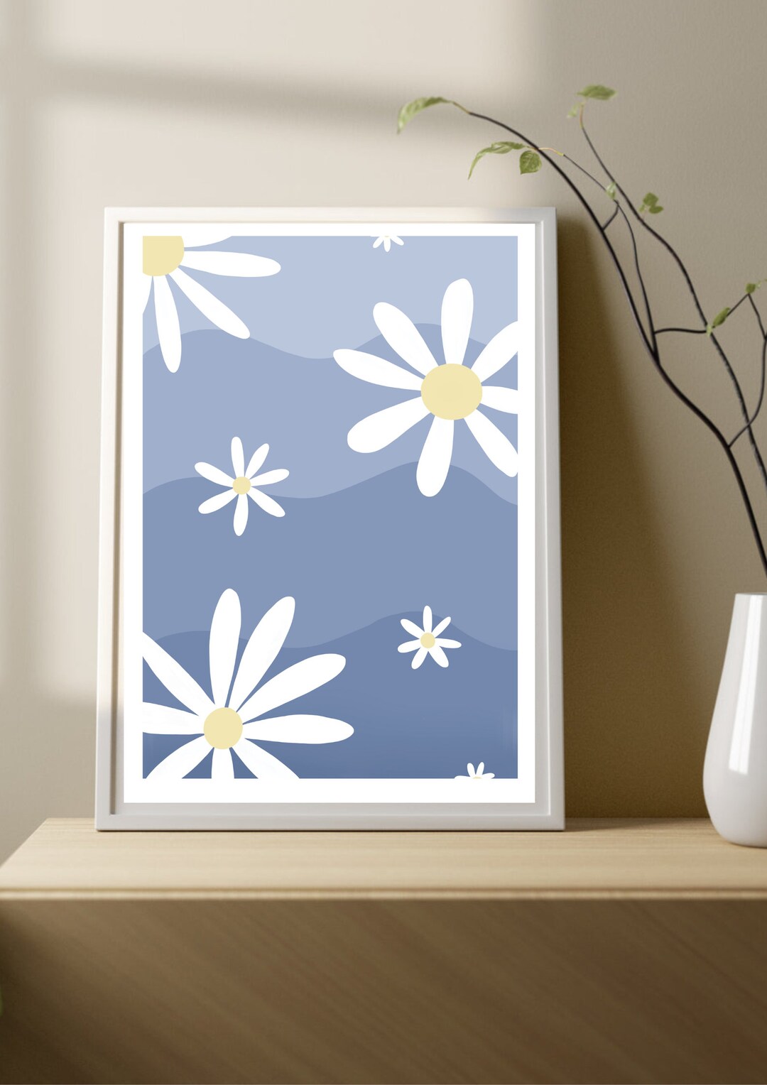 Flower Power Illustration A4 Poster Minimalist and Floral Flowers and ...
