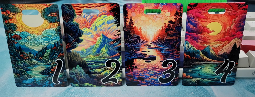 Nature Landscape Bag Tags - Disc Golf Gift Set of 4 - Etsy