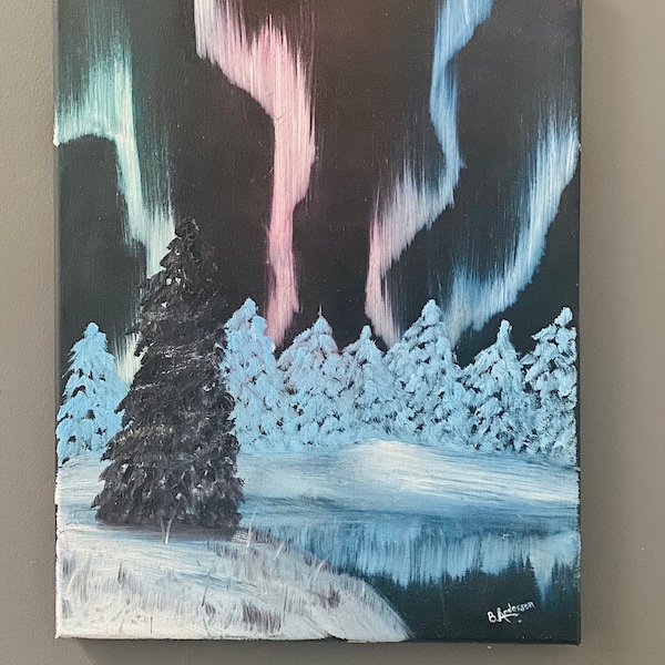 Bob Ross Northern Lights - Etsy