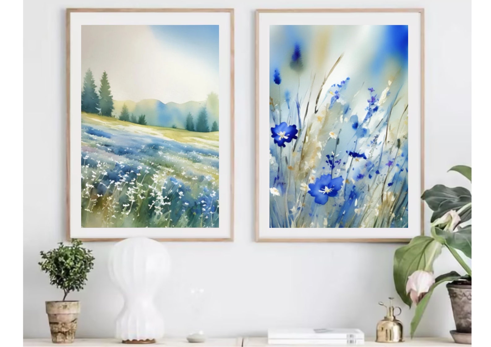 Forget-me-not Meadow Watercolor Art Print: Alaska Spring Landscape - Etsy