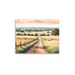 Texas Farmland Watercolor Art Print: Country Road Landscape - Etsy