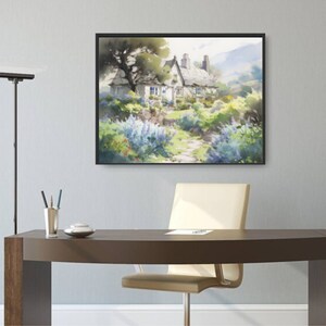 Scottish Cottage Watercolor Art Print: Country Landscape Painting - Etsy