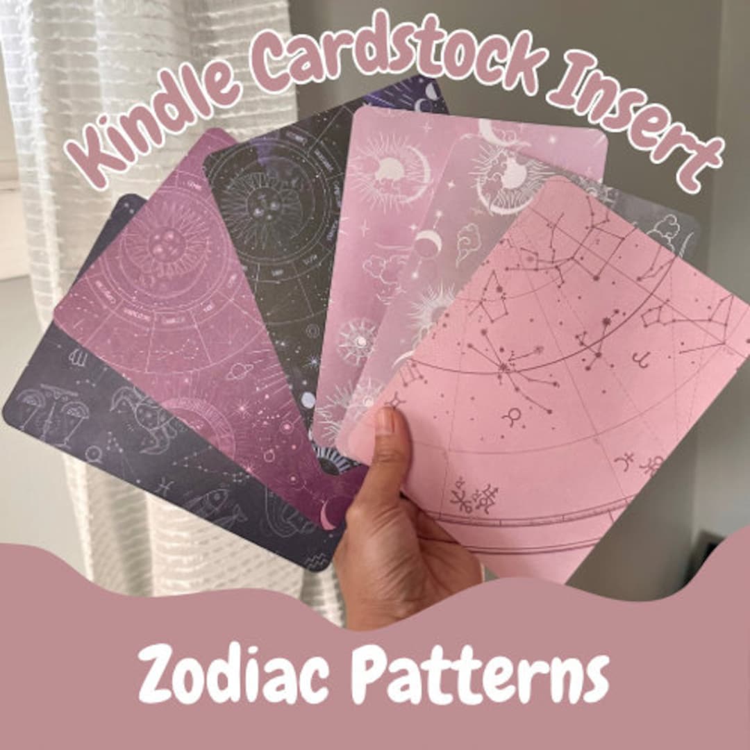 Kindle Cardstock Insert Celestial Zodiac Patterns Stars, Moon & Sun ...