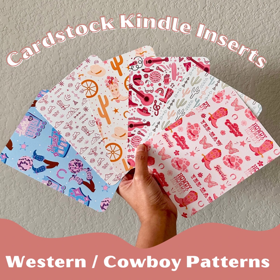 Kindle Cardstock Insert | Western Patterns | Cowboy & Girly Pattern ...