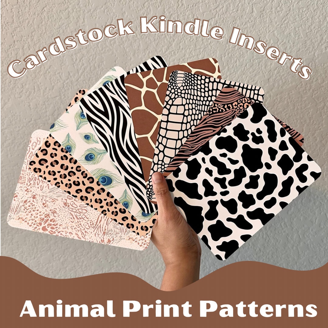 Kindle Cardstock Inert | Animal Print Patterns | Cow, Leopard, Snake ...