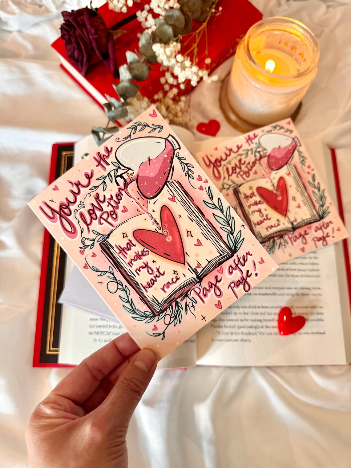 Set of 3 Valentines Bookish Greeting Cards or Individual | Valentine’s ...