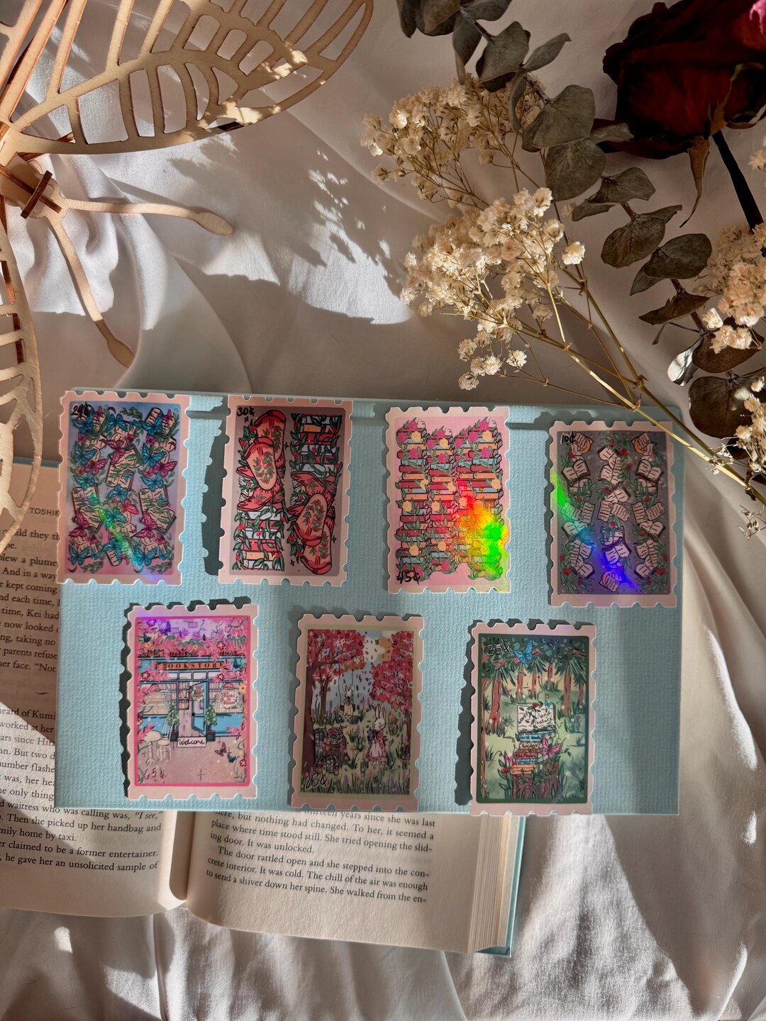 Springtime Wanderings Holographic Sticker Set | Nature-inspired ...