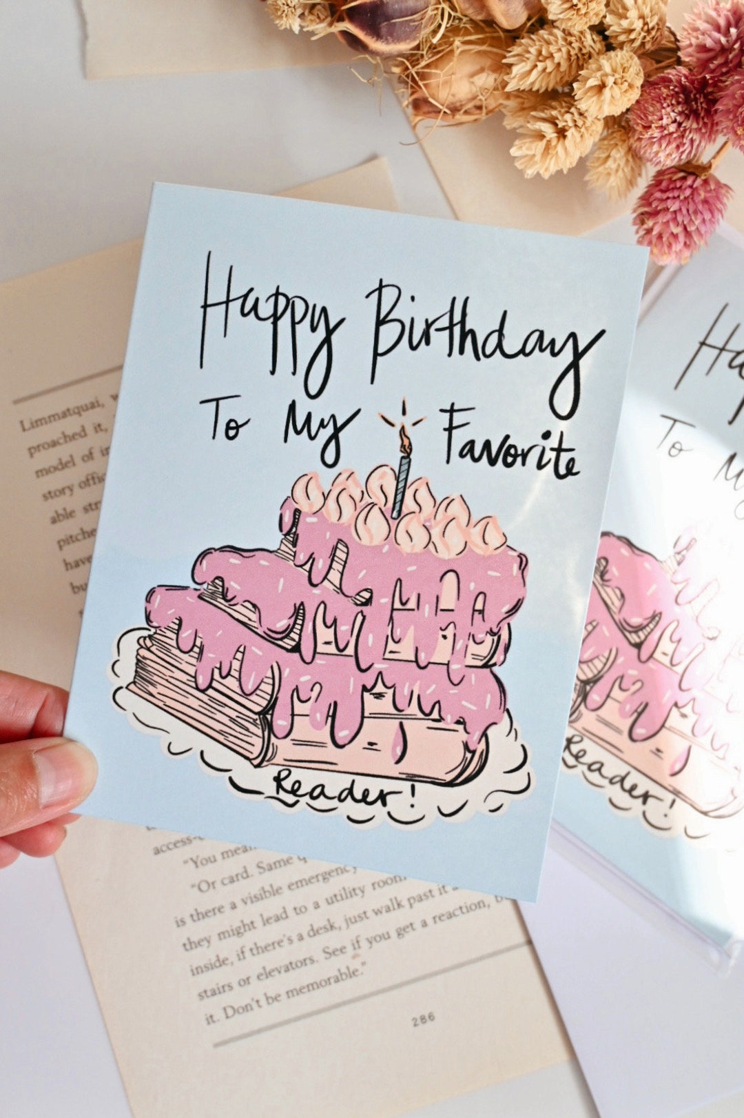 Birthday Book Card | Bookish Birthday Card | Happy Birthday to My ...