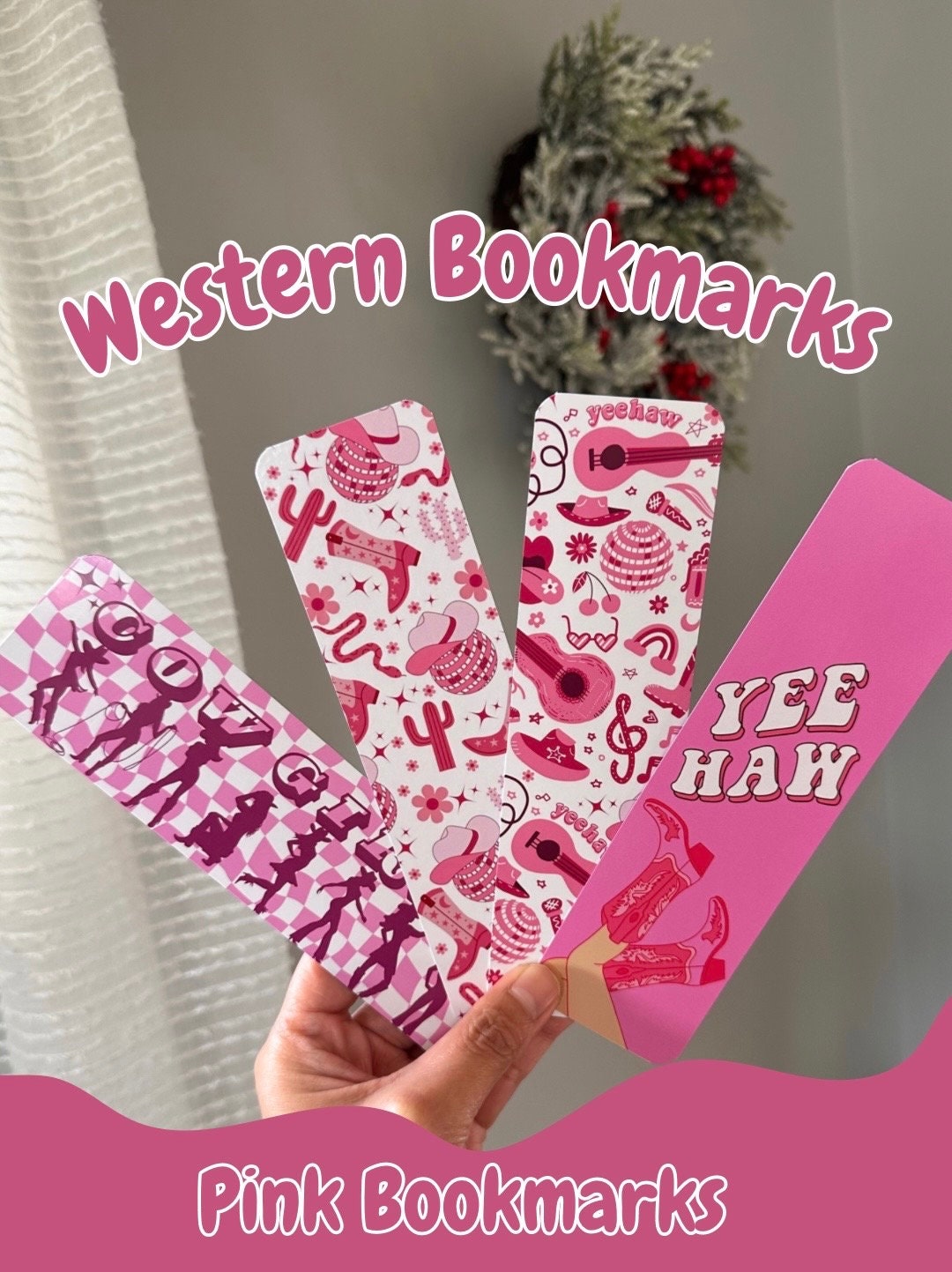 Cowboy Bookmarks | Western, Cowgirl, and Pink Bookmarks| Bookish and ...