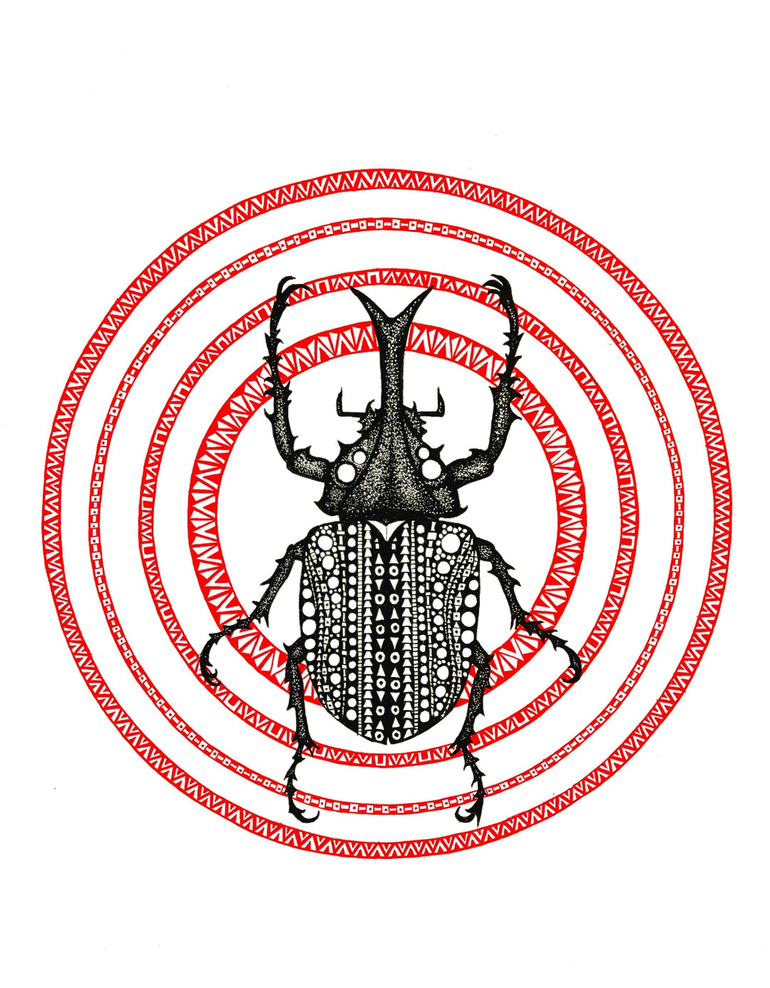 Rhinoceros Beetle Invocation, Original 1 of 1 - Etsy